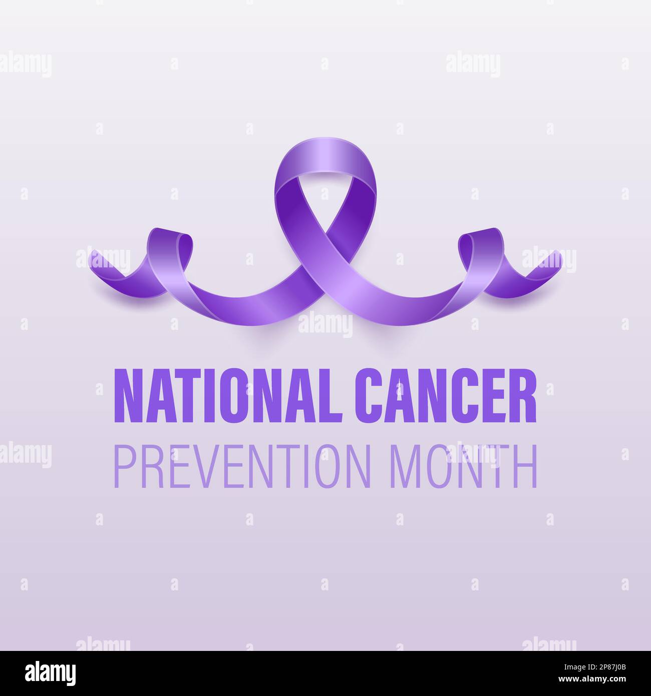 National Cancer Prevention Month Banner, Card, Placard with Vector 3d ...