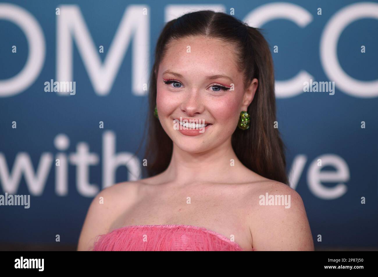 Zoe Colletti arrives at the premiere of "Bono & The Edge: A Sort of ...