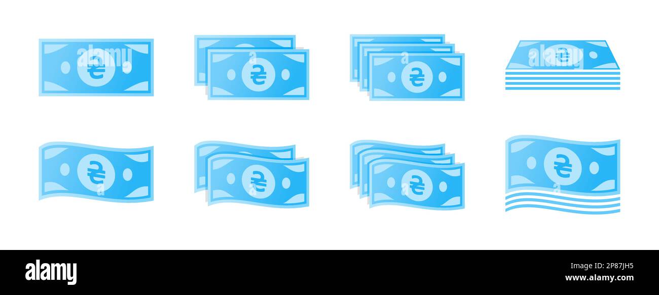 Ukrainian Hryvnia Banknote Icon Set Stock Vector Image & Art - Alamy