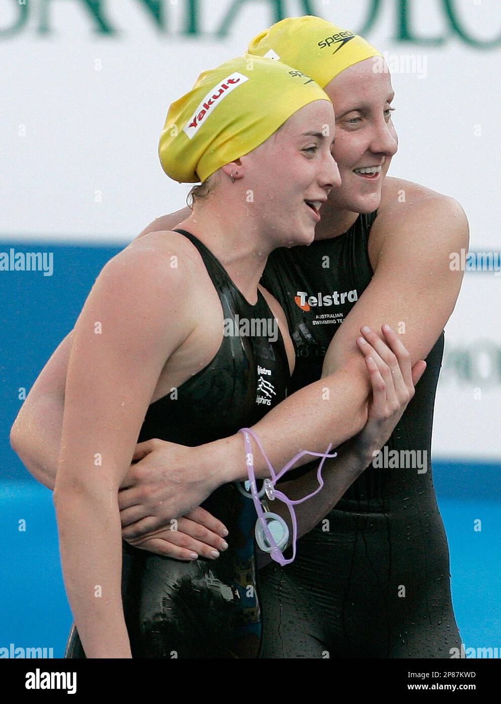 Australia's Jessicah Schipper, right, celebrates with her compatriot ...