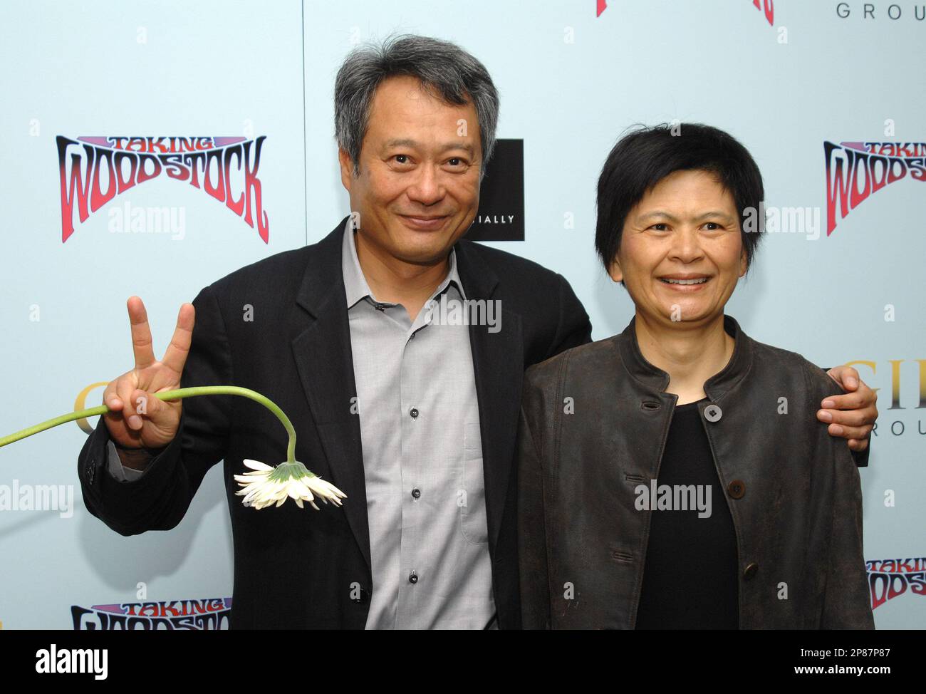 Director Ang Lee and his wife Jane Lin attend the premiere of "Taking ...