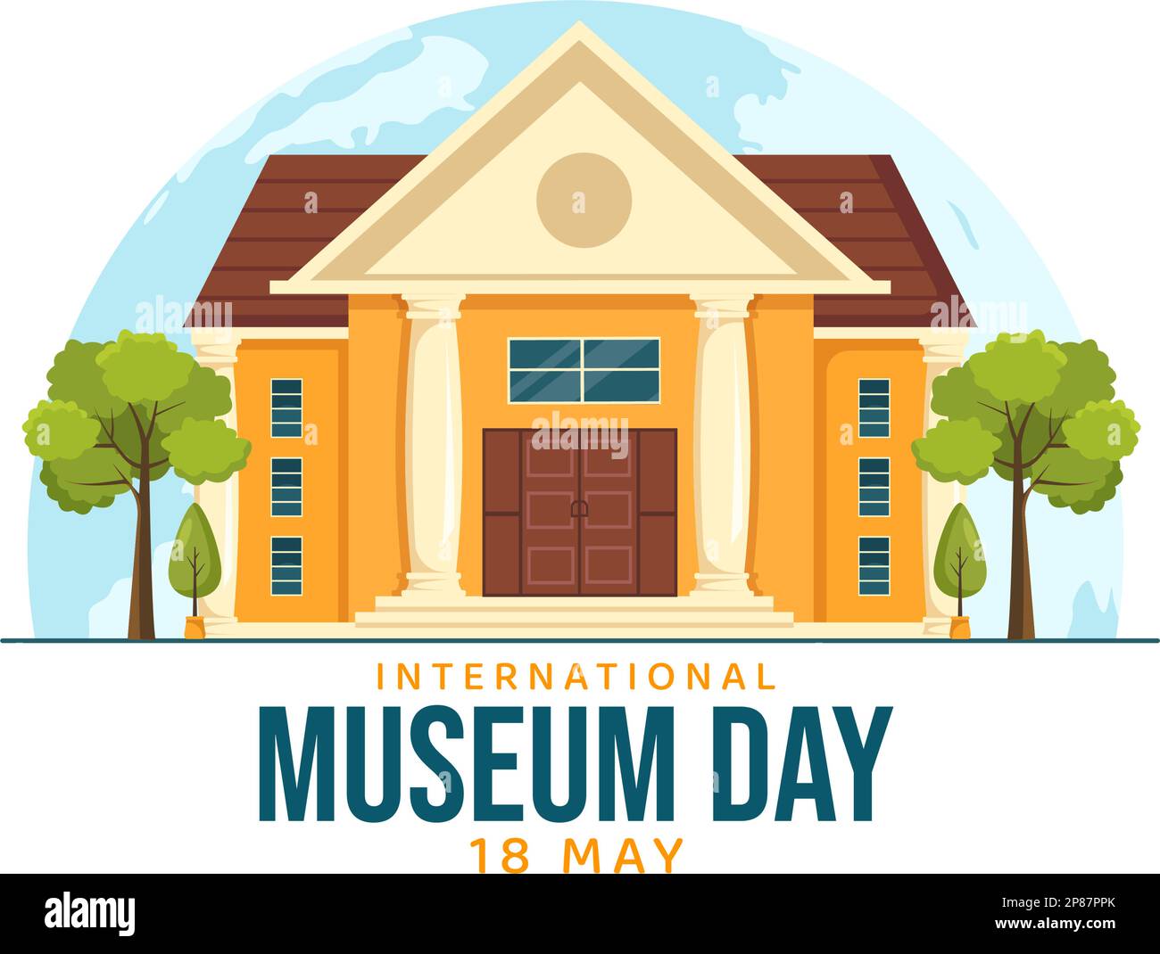 International Museum Day on May 18 Illustration with Building Gallery ...