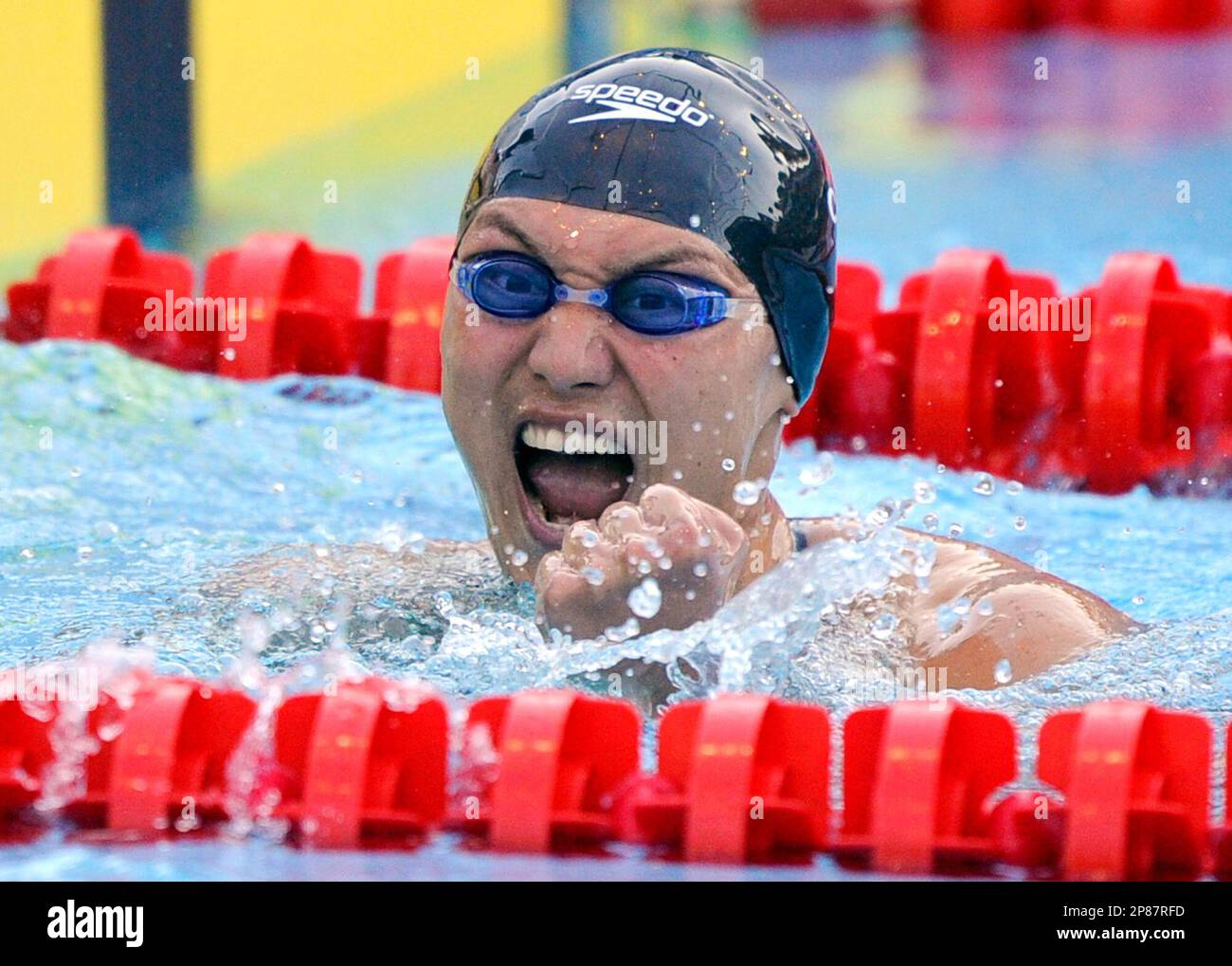 China's Zhang Lin celebrates after winning the gold medal of the Men's ...
