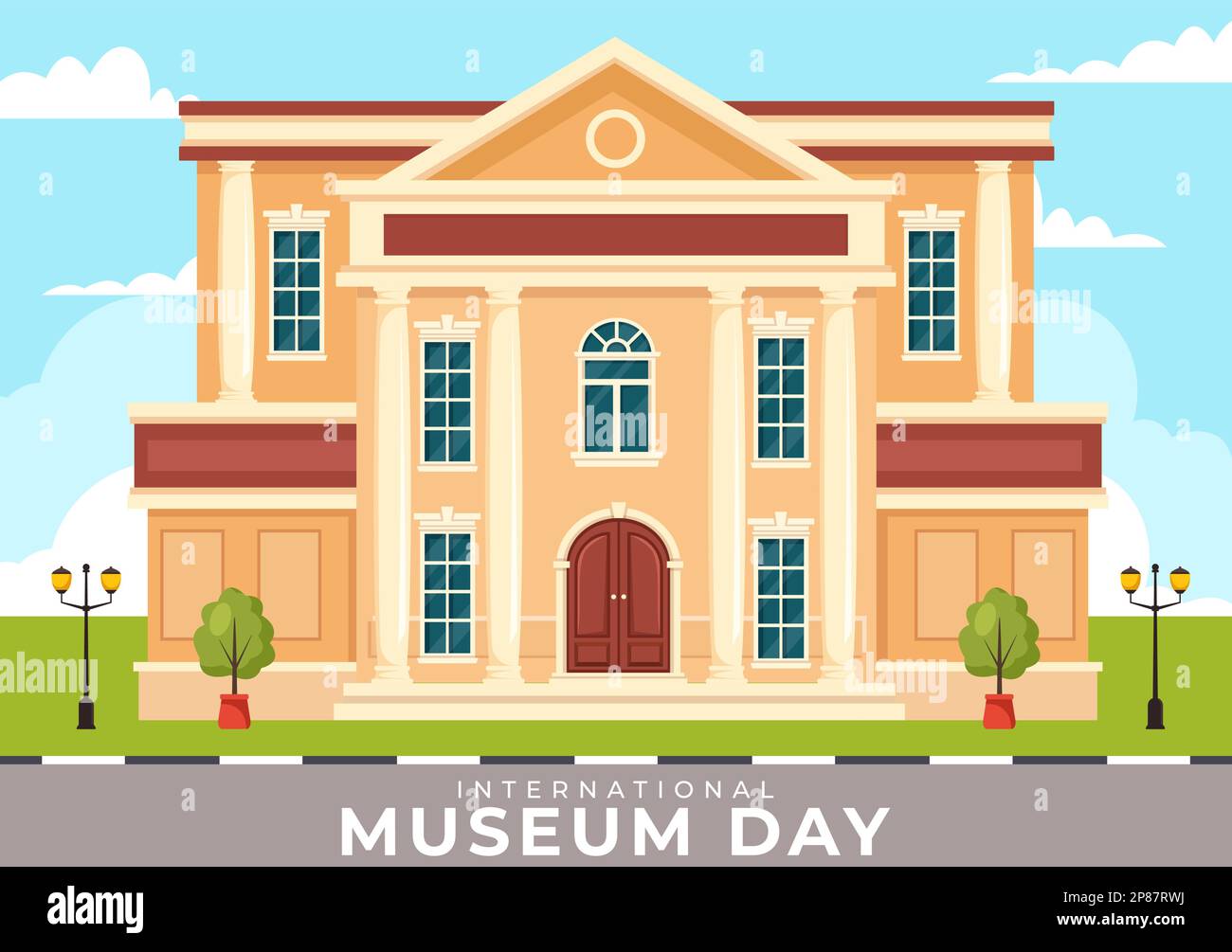 International Museum Day on May 18 Illustration with Building Gallery ...