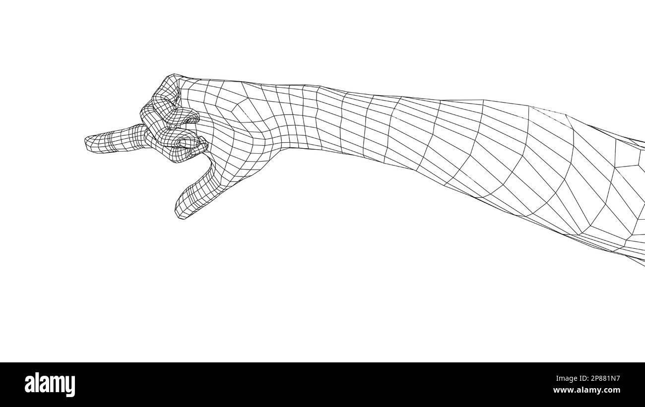 Human hand point with finger Stock Photo - Alamy