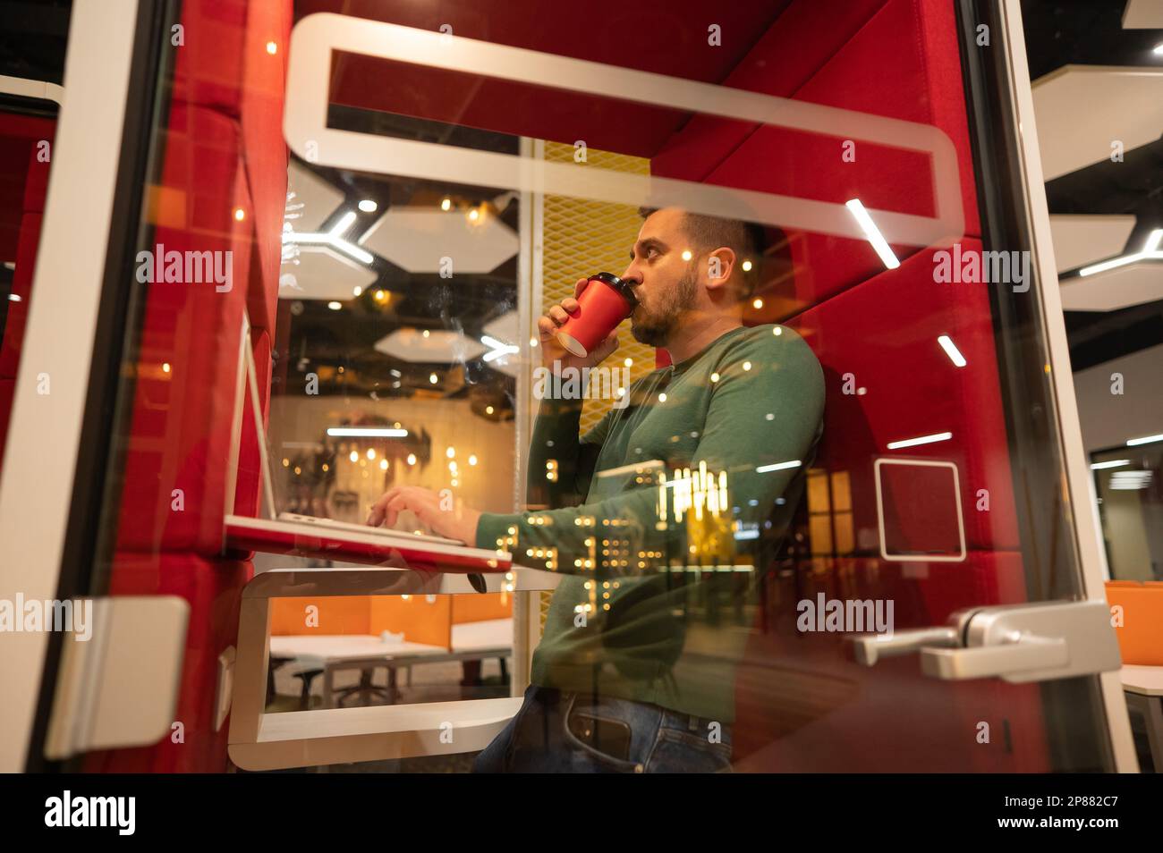 Businessman phone booth hi-res stock photography and images - Alamy