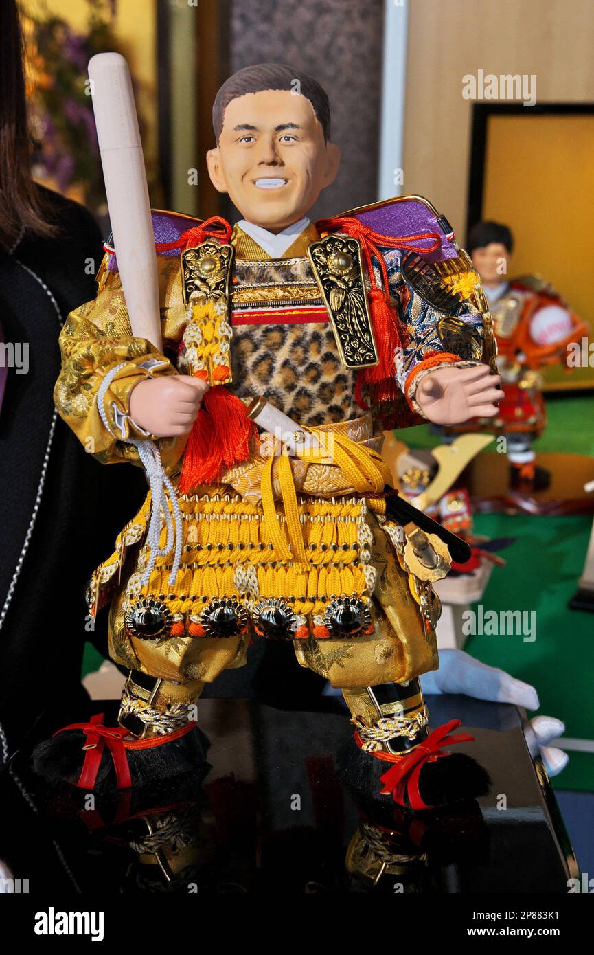Tokyo, Japan. 09th Mar, 2023. Japan's traditional doll maker Kyugetsu ...