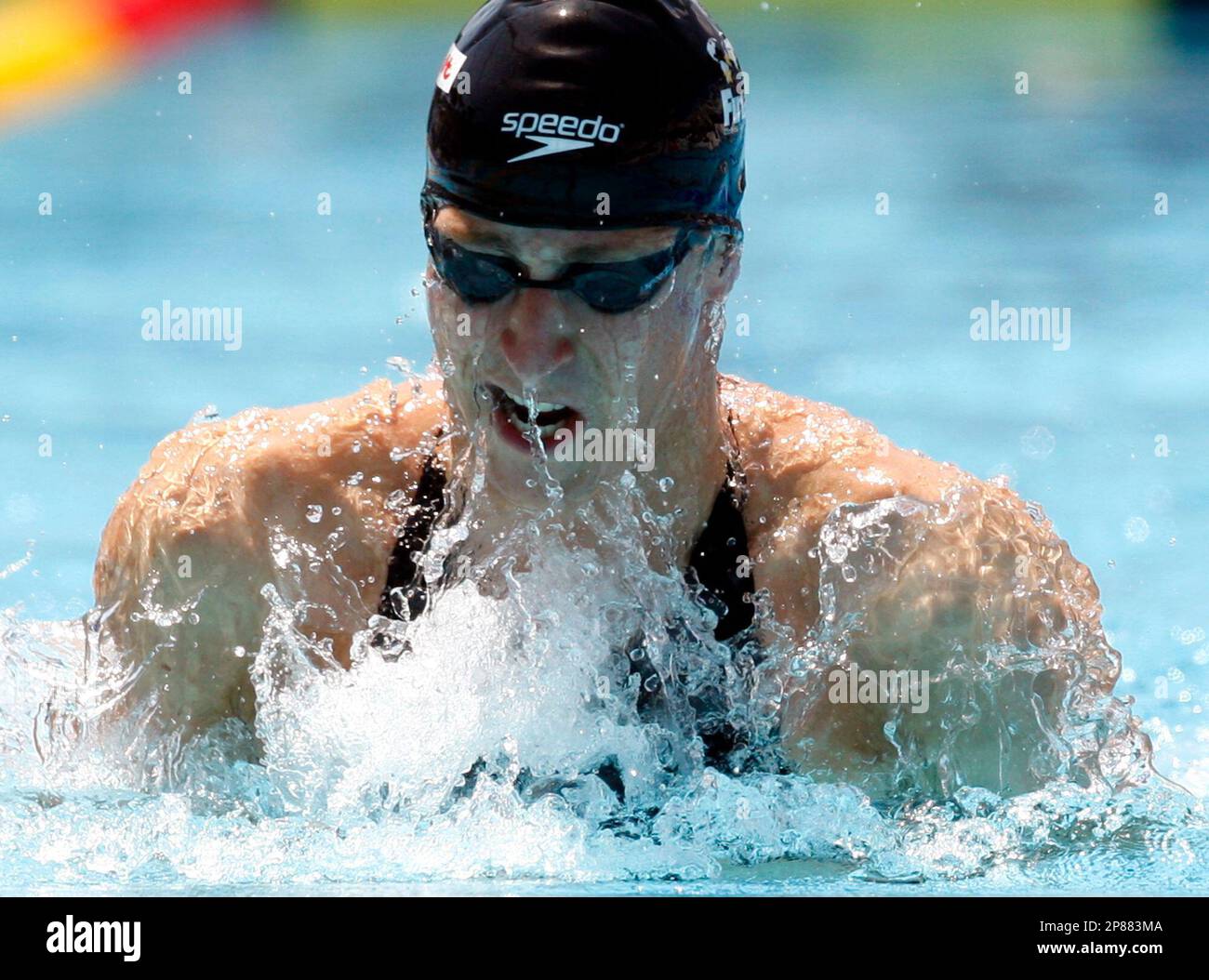 Germany's Johannes Neumann competes in a Men's 100M Breaststroke heat ...