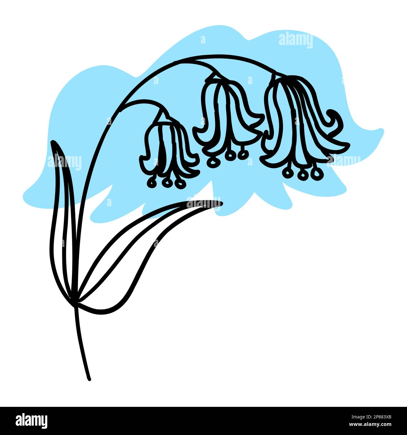 Elegant blue flower line pattern Cut Out Stock Images & Pictures - Alamy