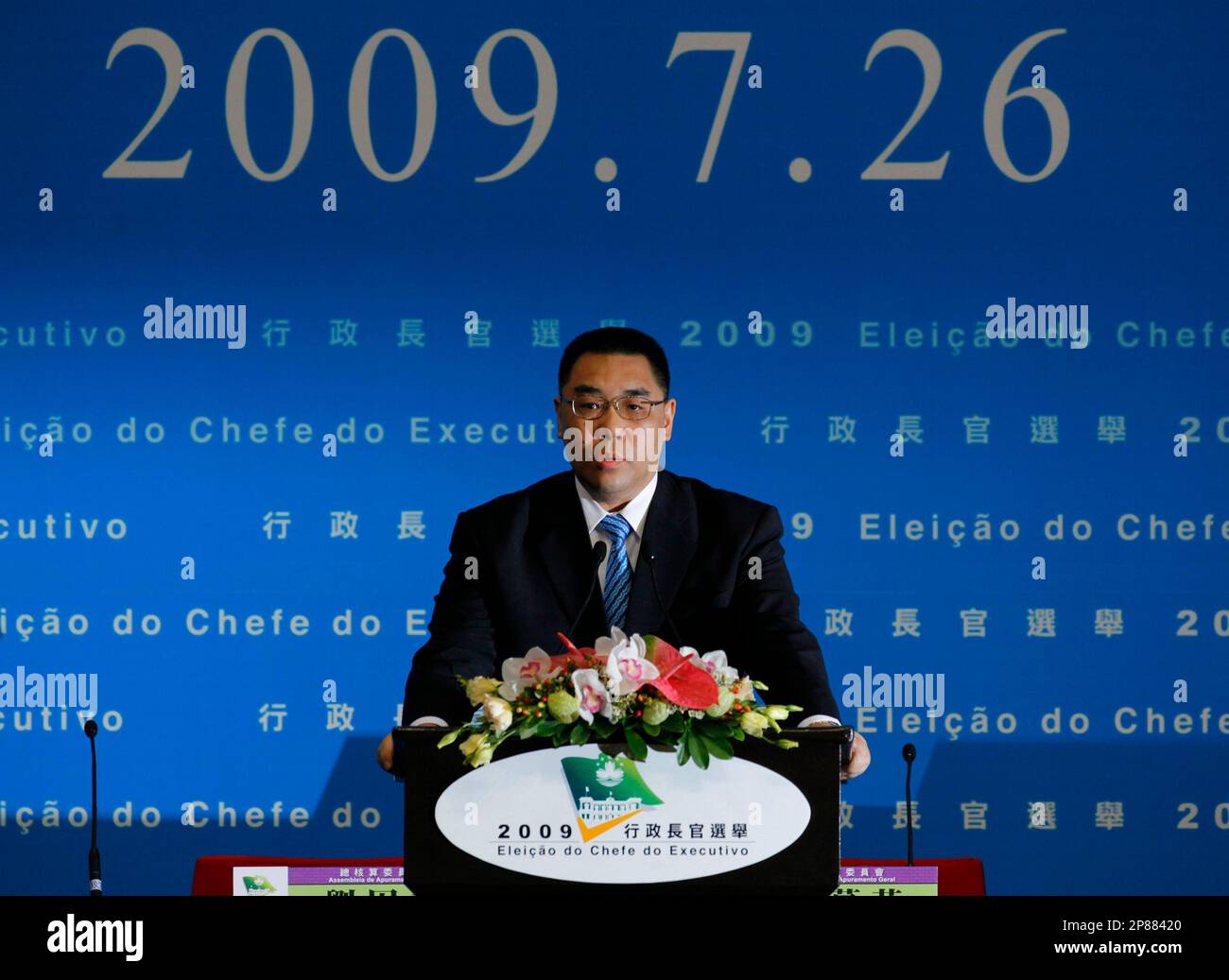 Macau Chief Executive-elect Fernando Chui, a former culture minister ...