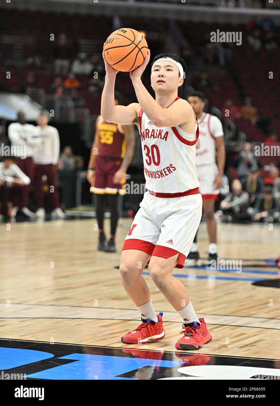 Chicago, Illinois, USA. 08th Mar, 2023. Nebraska Cornhuskers guard ...