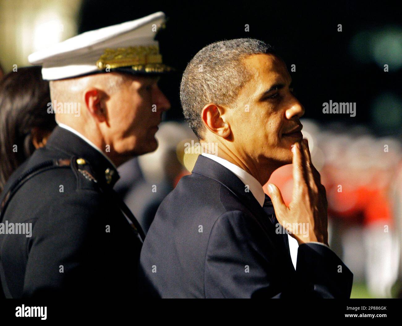 President Barack Obama, right, with Gen. James T. Conway, Marine Corps ...