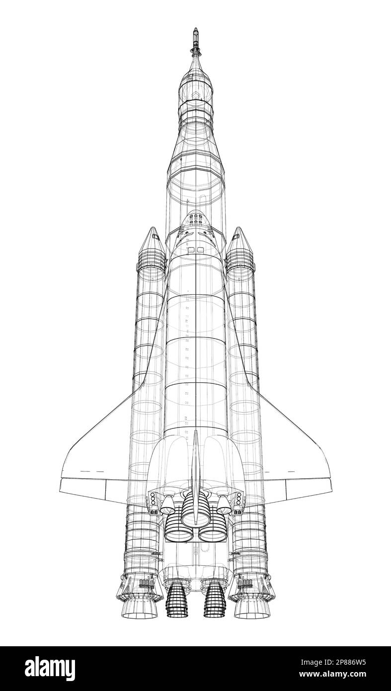 Rocket carrying space shuttle Stock Photo - Alamy