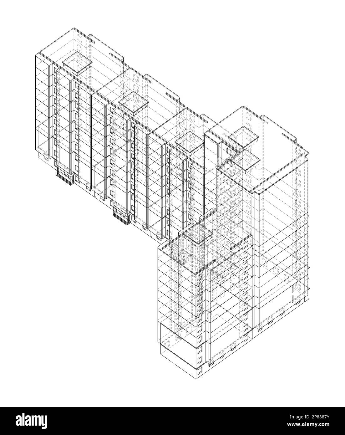 Concept construction multi storey Cut Out Stock Images & Pictures - Alamy