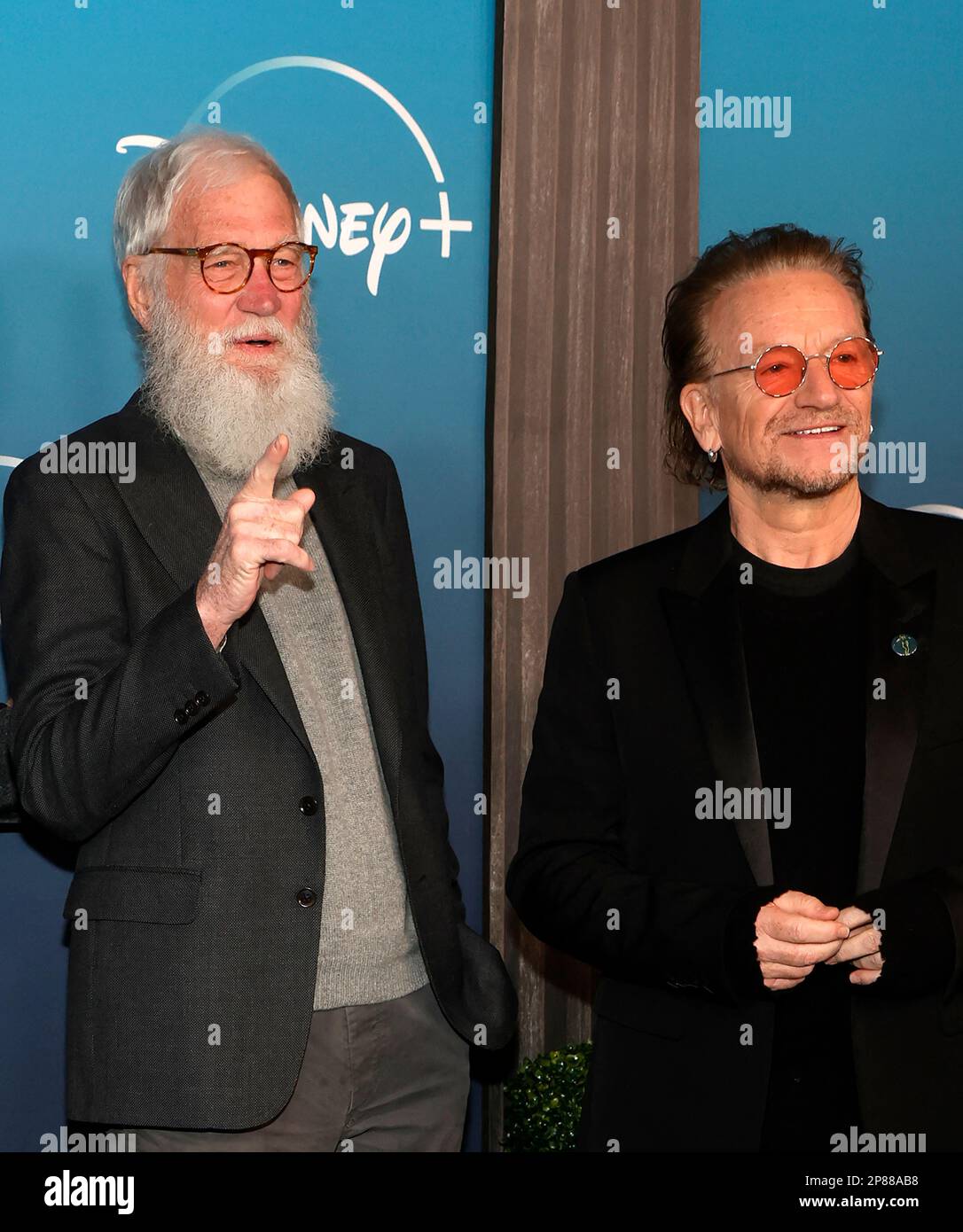 Los Angeles, United States. 08th Mar, 2023. David Letterman and Bono ...