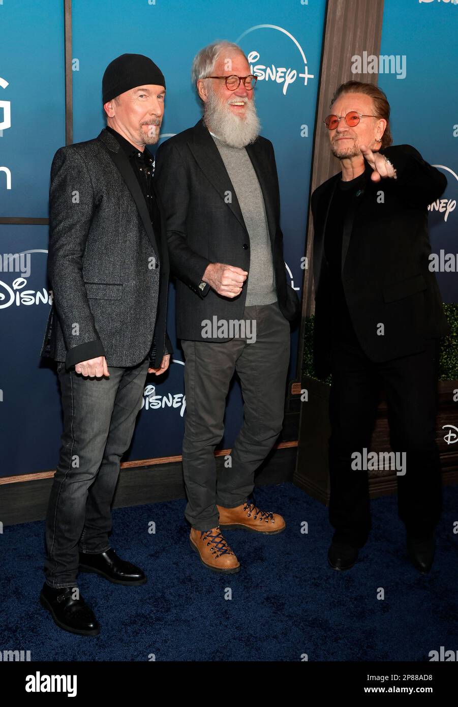 Los Angeles, United States. 08th Mar, 2023. The Edge, David Letterman ...