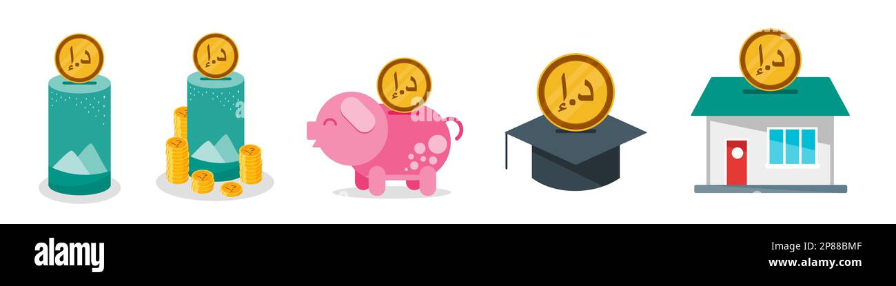 Saving United Arab Emirates Dirham Money Set Stock Vector Image & Art ...