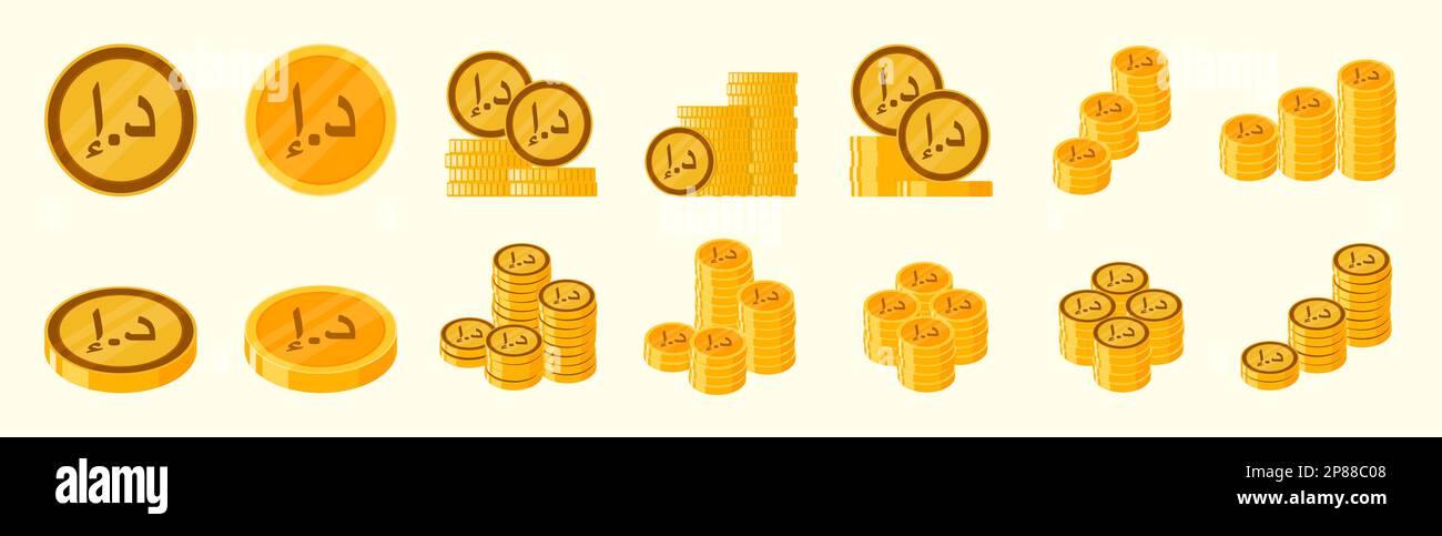 United Arab Emirates Dirham Coin Icon Set Stock Vector Image & Art - Alamy