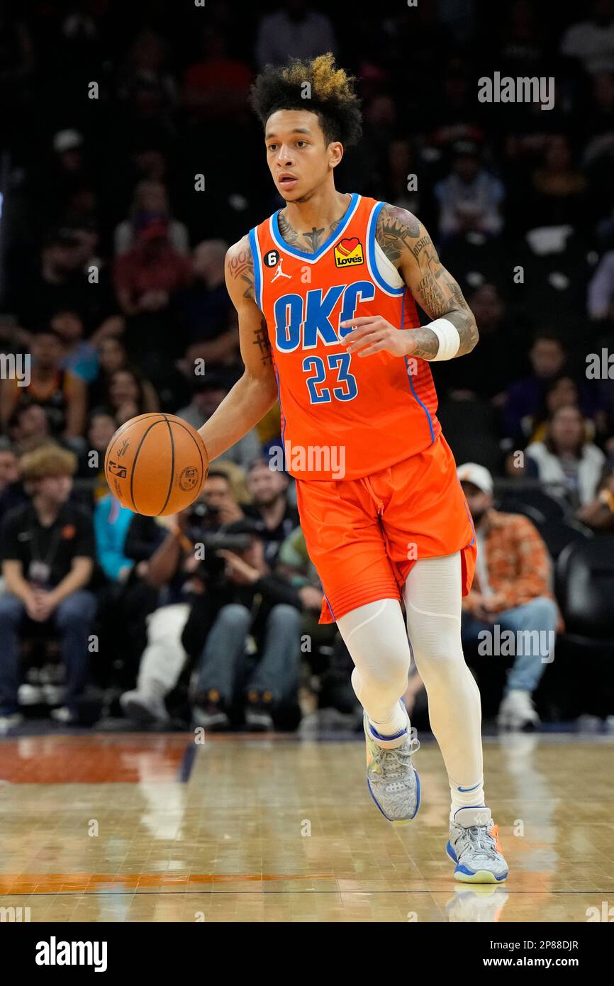 Oklahoma City Thunder guard Tre Mann (23) during the first half of an ...