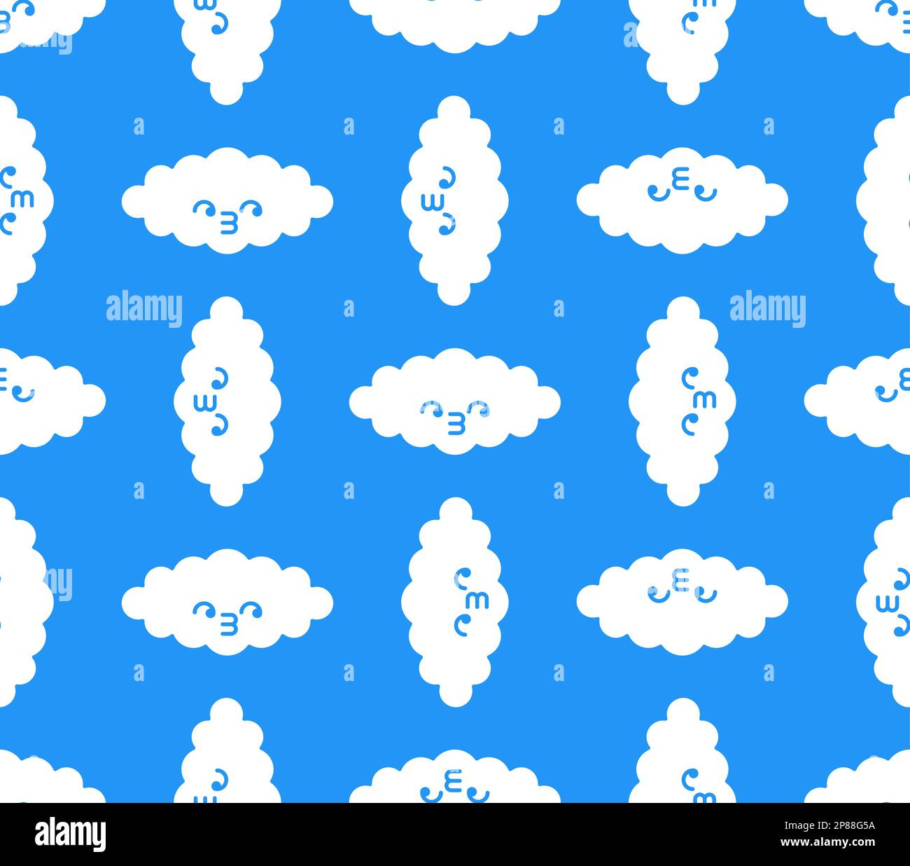 Clouds pattern seamless. Cloud background. Vector illustration Stock ...