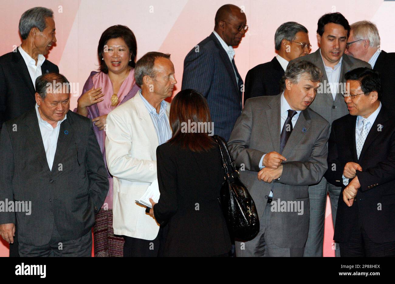 Ministers gather for a group photo, from left to right, Korean Minister ...