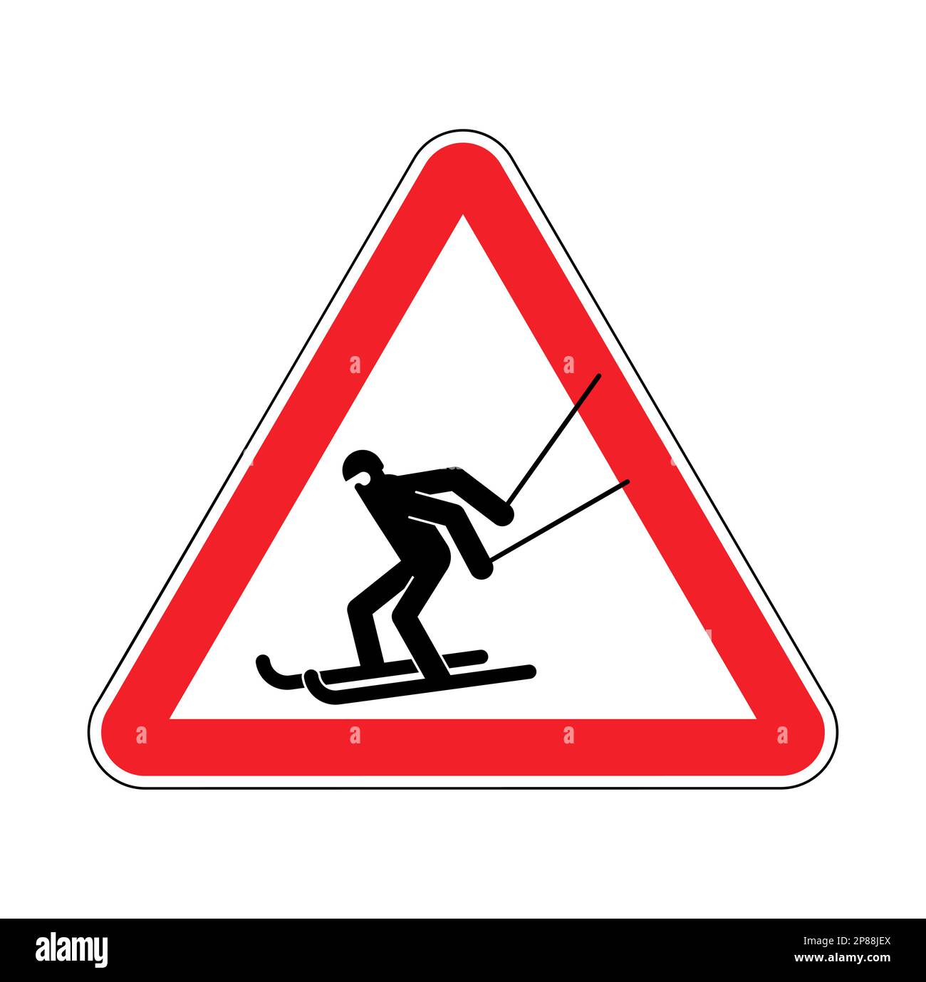 Snow accident skiing Stock Vector Images - Alamy