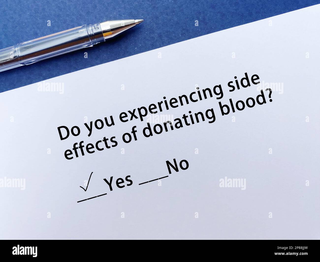 One person is answering question about side effects. She is ...