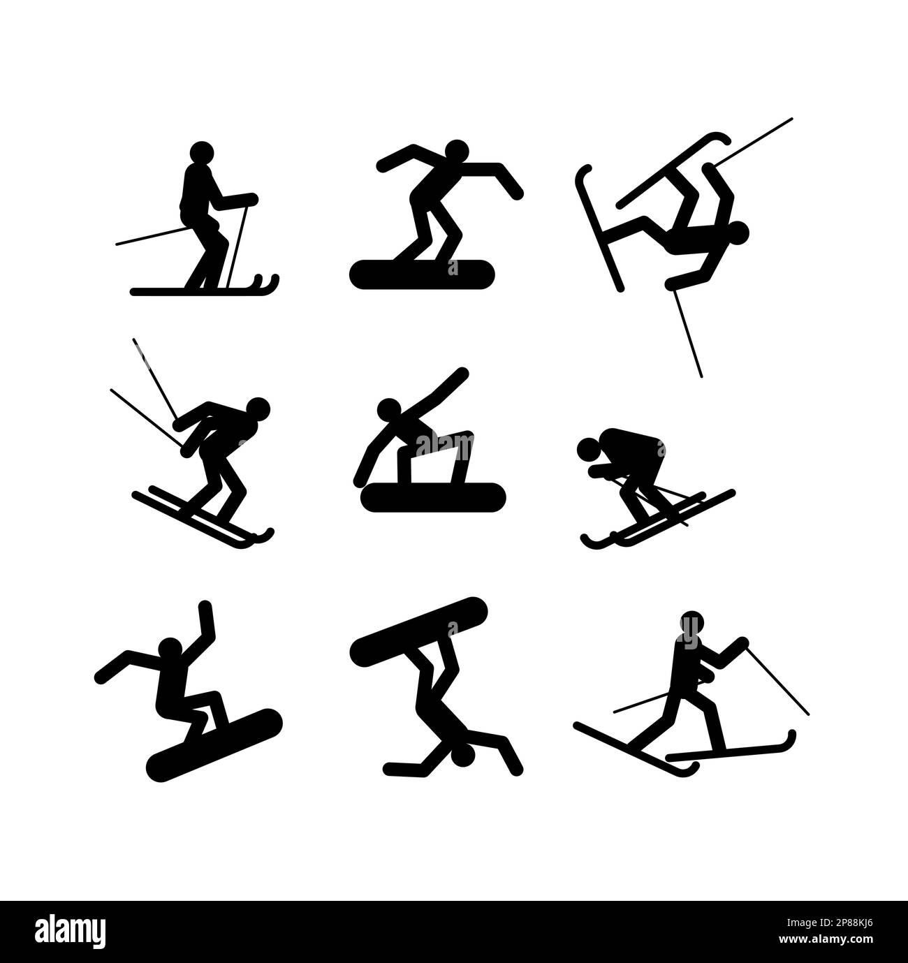 Skating pictogram icon hi-res stock photography and images - Alamy