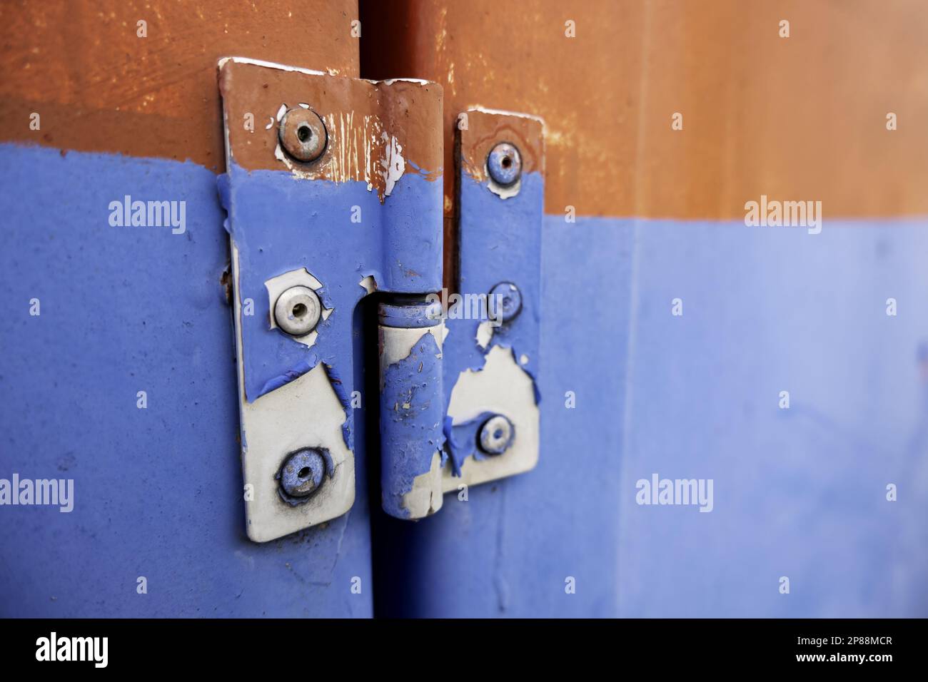 Detail of old tool to open and close door, ruin and abandonment Stock ...
