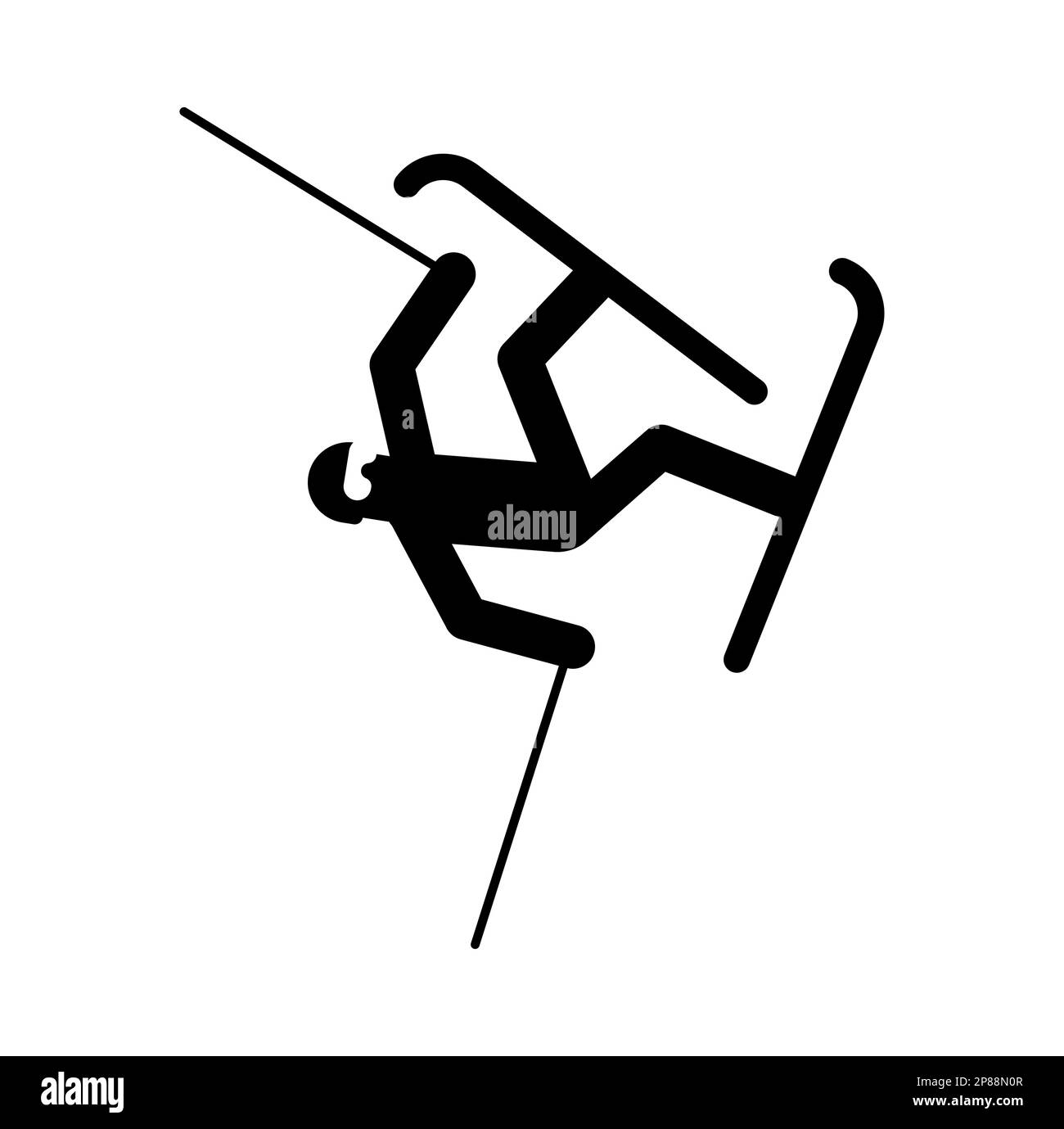 Skier logo hi-res stock photography and images - Alamy