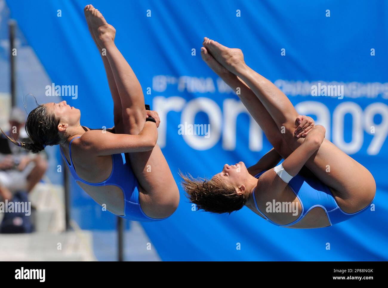 Italy's Valentina Marocchi and Brenda Spaziani perform during the women ...