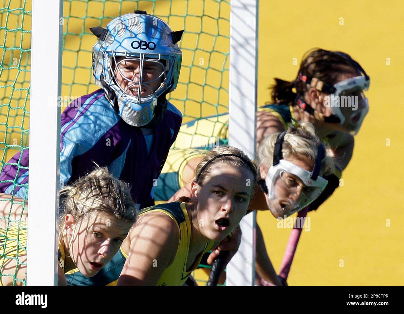 Australia's players from left to right, Airlie Olgilvie, Fiona Boyce ...