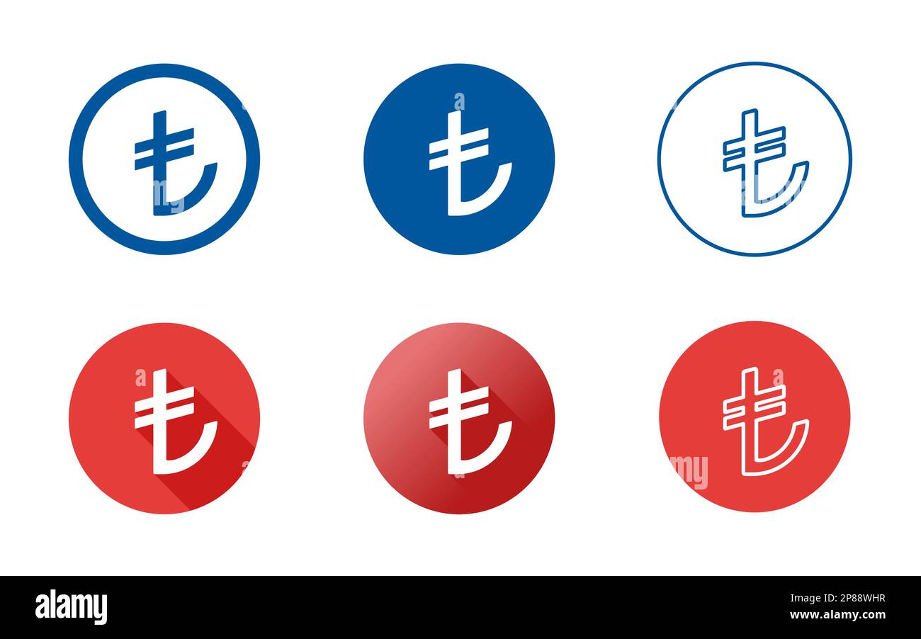 Turkish Lira Symbol Icon Set Stock Vector Image & Art - Alamy