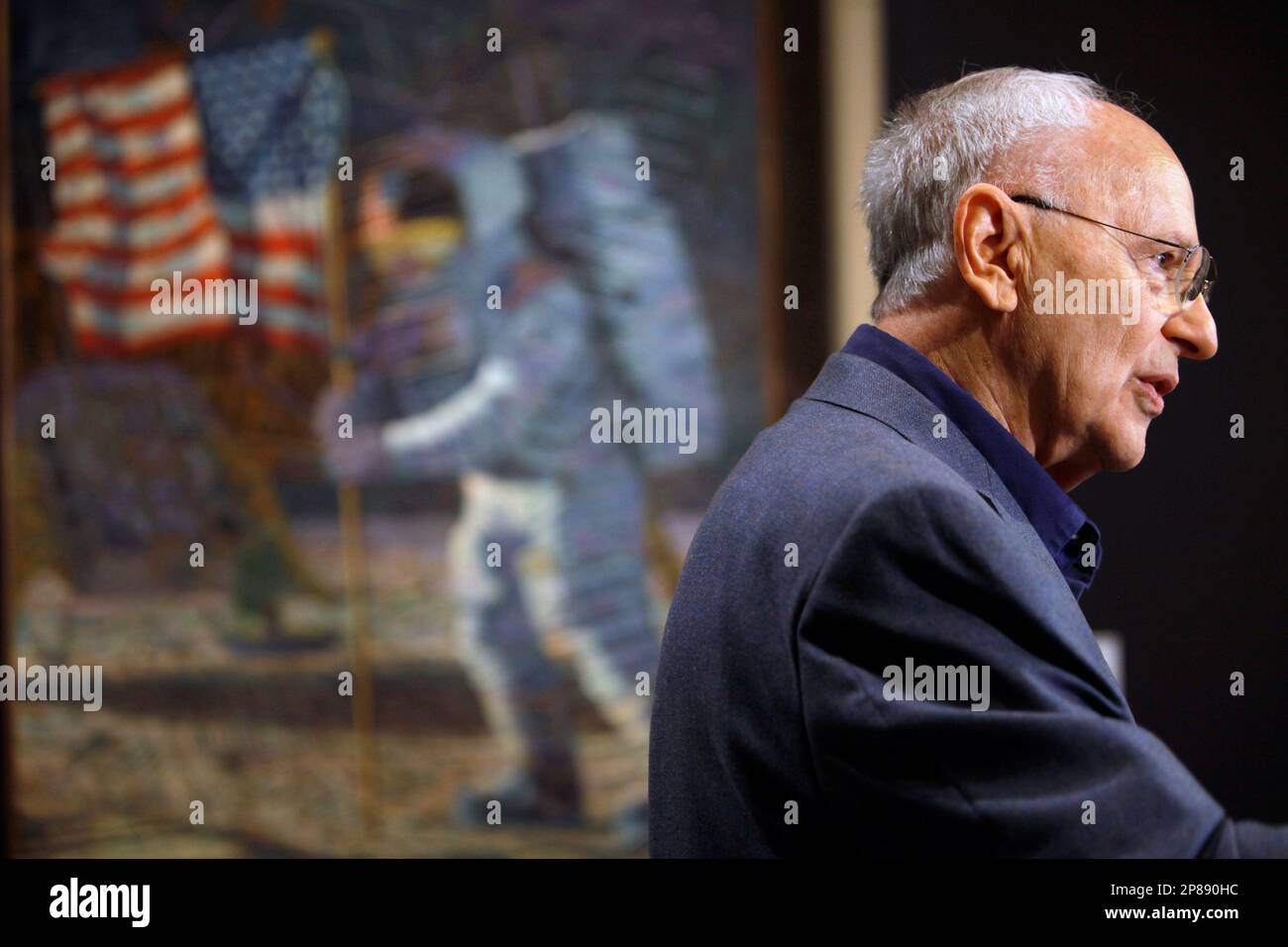 Apollo 12 astronaut Alan Bean introduces the largest exhibition of his ...