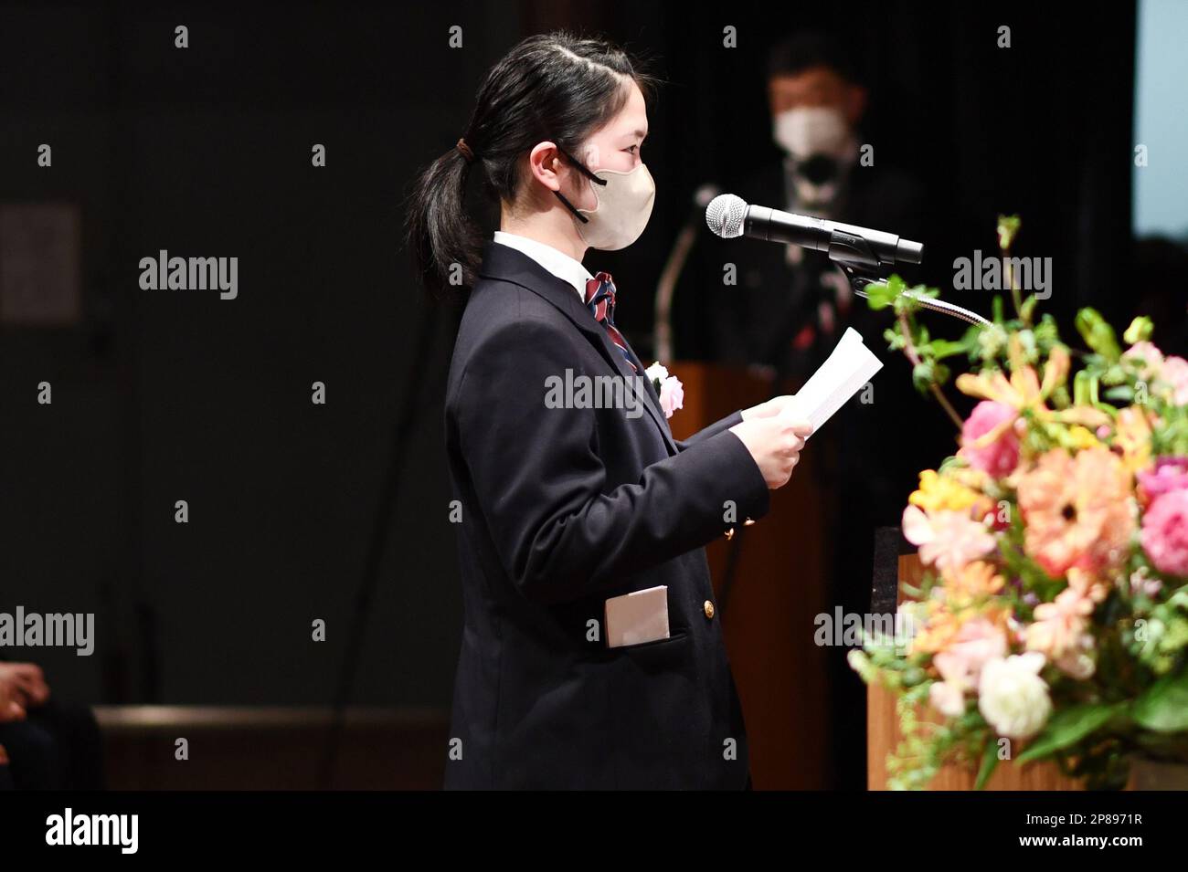 Japanese table tennis player Miyuu Kihara attends her graduation ...
