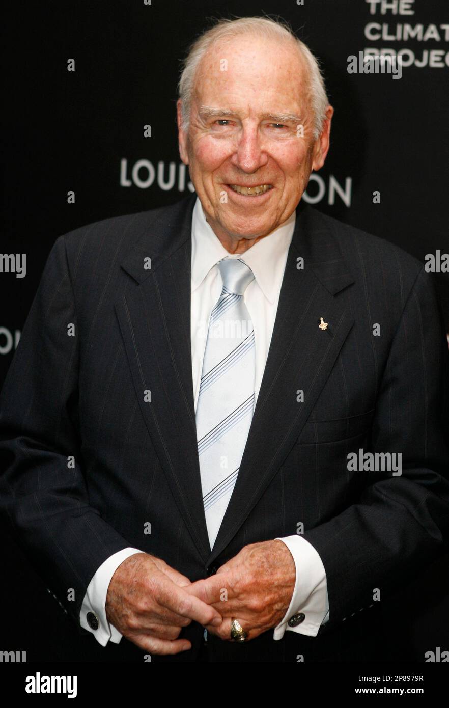 Astronaut Jim Lovell arrives for an event sponsored by Louis Vuitton ...