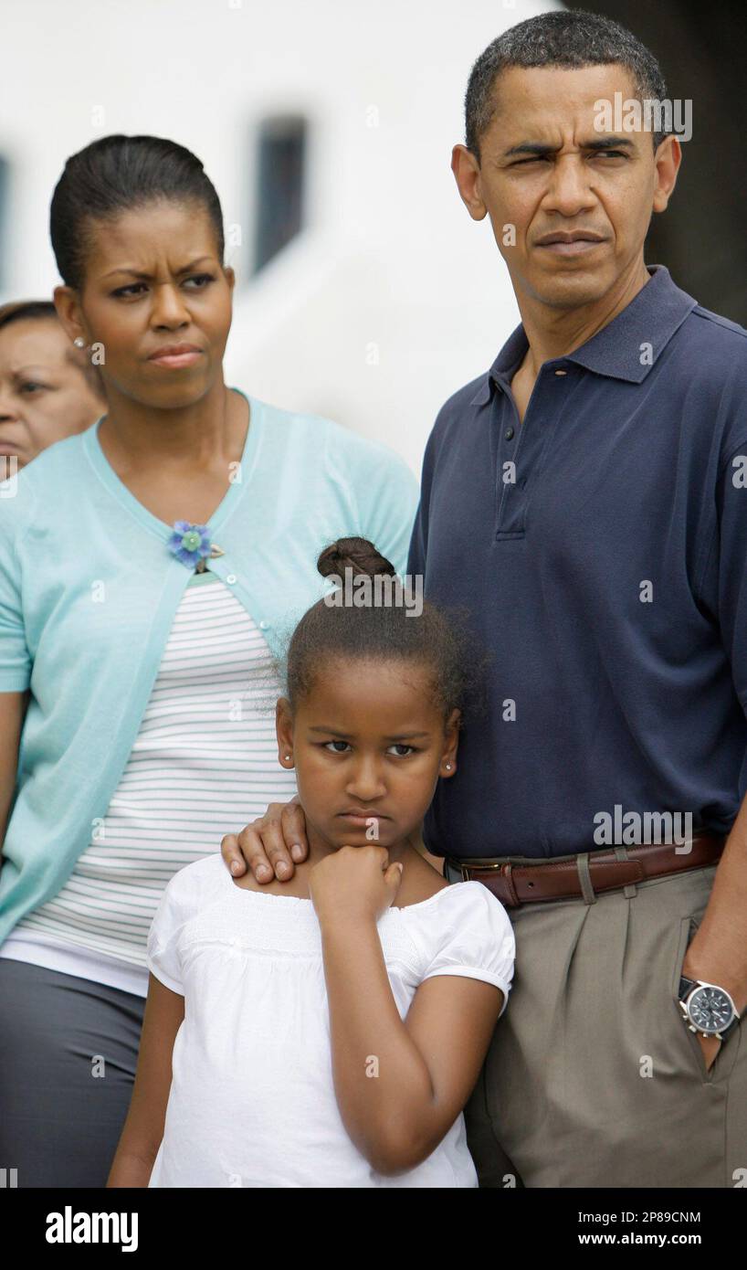 President Barack Obama and first lady Michelle Obama pictured with ...