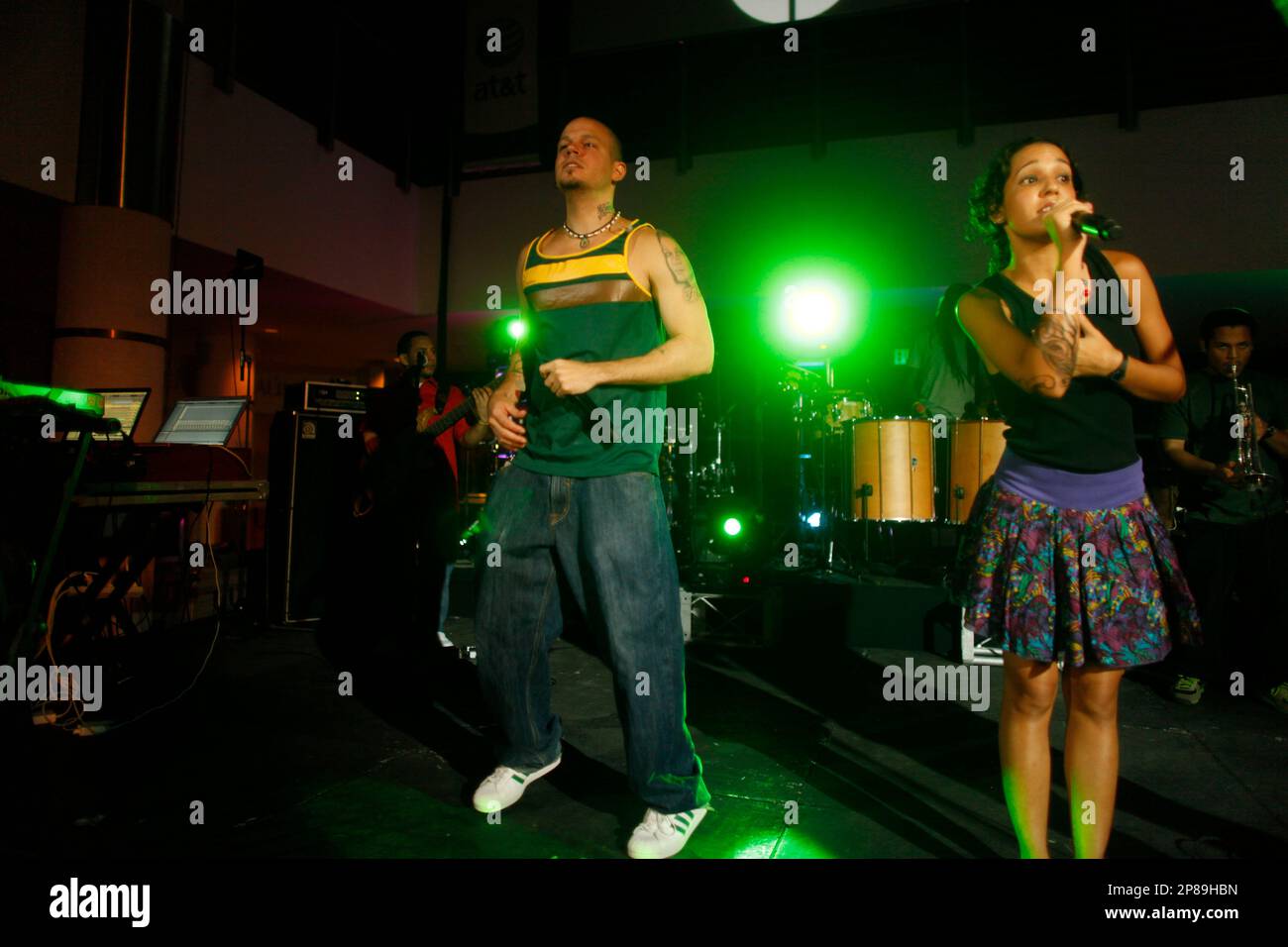 Rene Perez, known as Residente, left, the lead singer of the Grammy ...