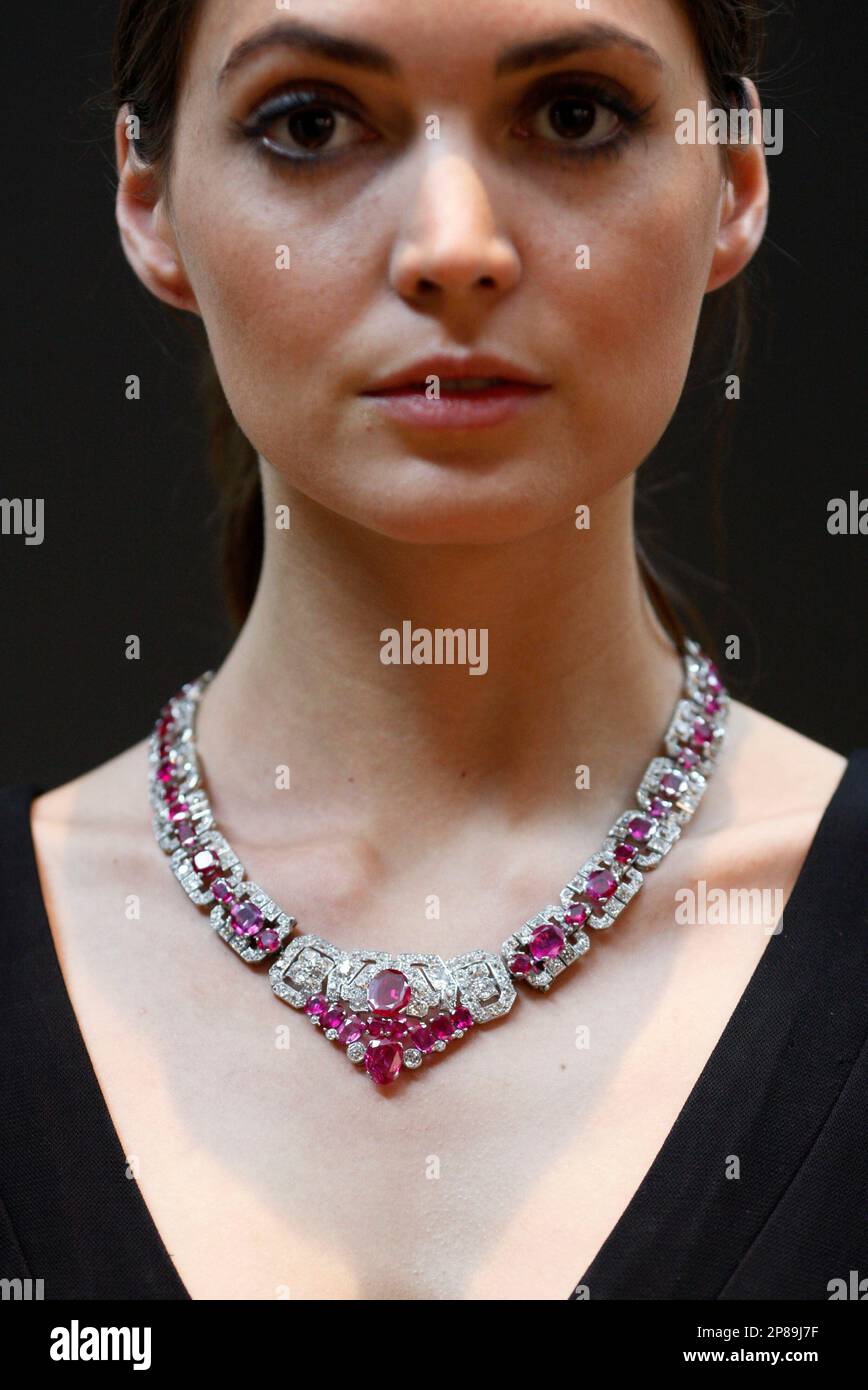 FILE-This June 5, 2009 file photo shows a Christie's employee, Laura ...