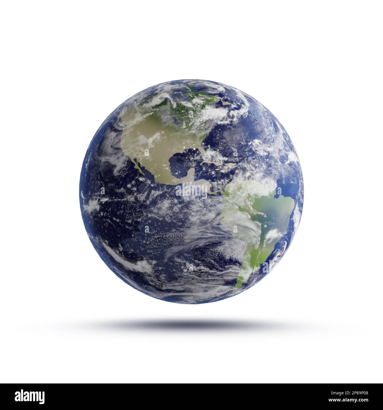 Illustration of planet Earth on white background Stock Photo - Alamy
