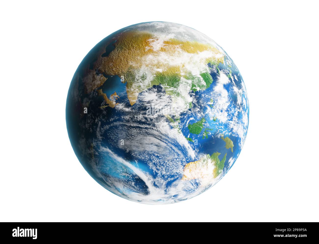 Illustration of planet Earth on white background Stock Photo - Alamy