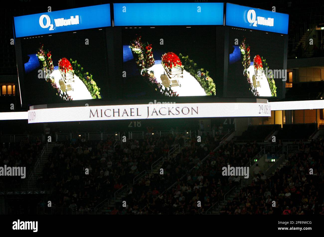 Michael Jackson fans gather at the O2 Arena in Berlin, Germany, Tuesday ...