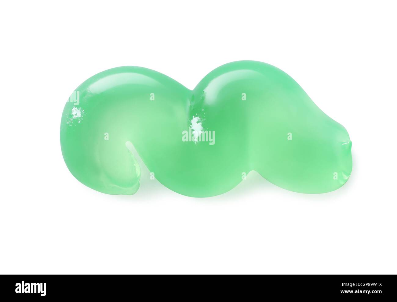 Smear of green toothpaste isolated on white Stock Photo - Alamy