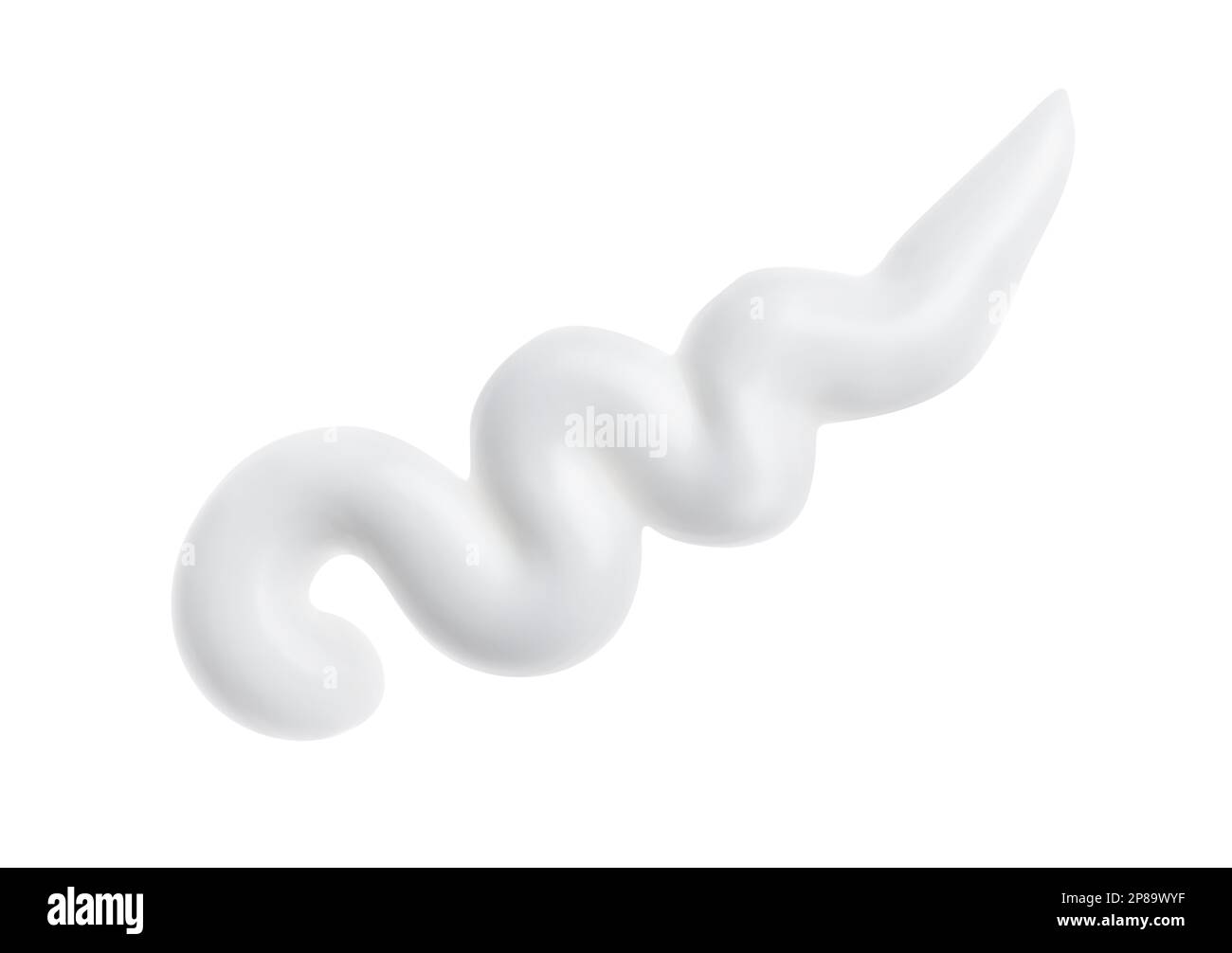 Smear of toothpaste isolated on white, top view Stock Photo - Alamy