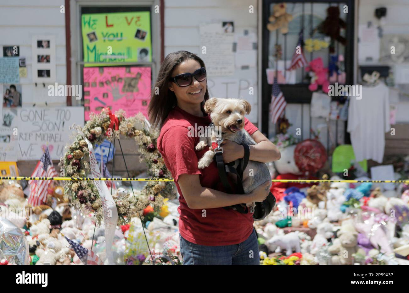 Michelle Humphrey and her dog Aiden, from Minneapolis, are photographed ...