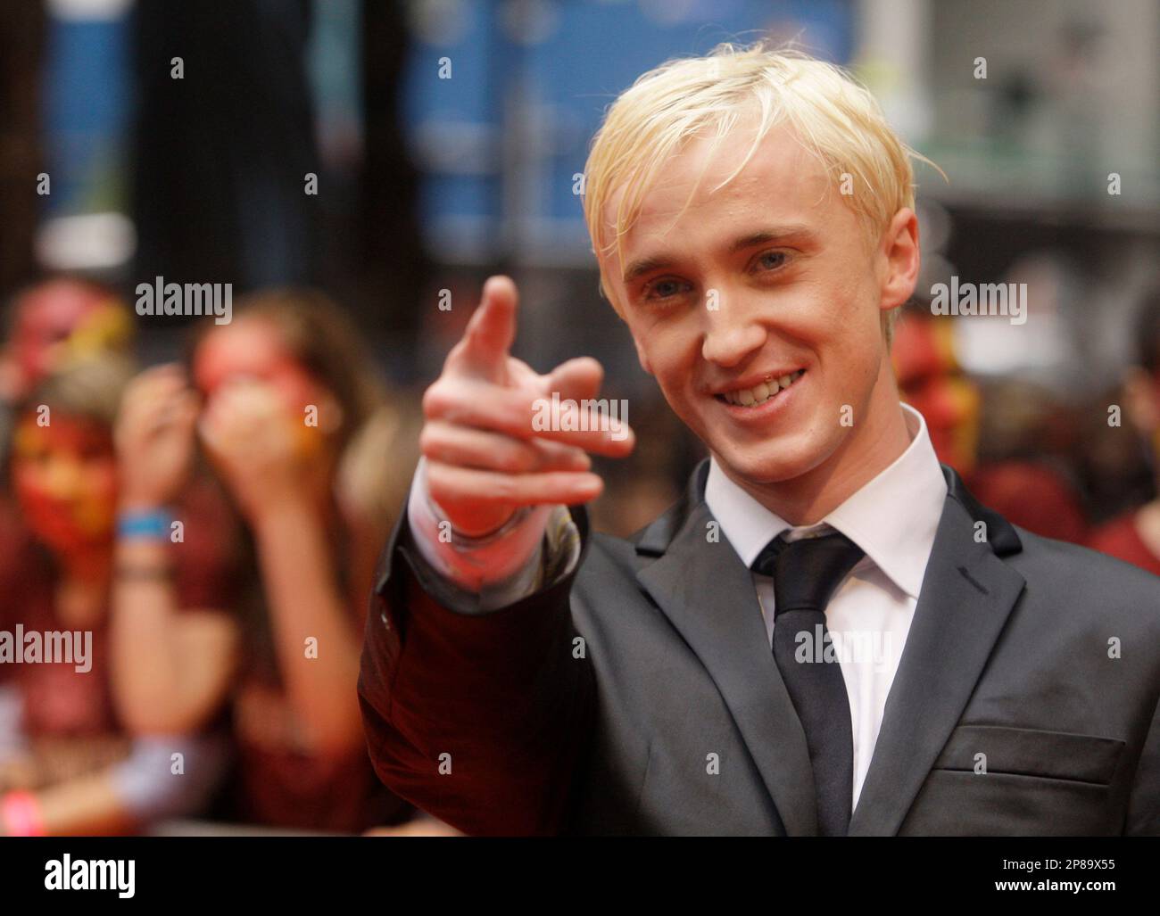 British actor Tom Felton arrives for the World Premiere of Harry Potter ...