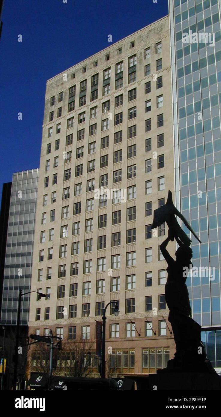 A view of new condos located in The William Oliver building (center) in ...