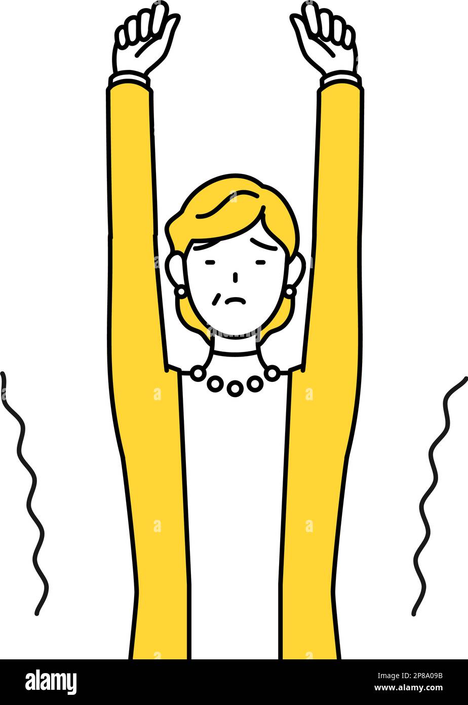 Retired seniors, middle-aged woman, stretching and standing tall ...