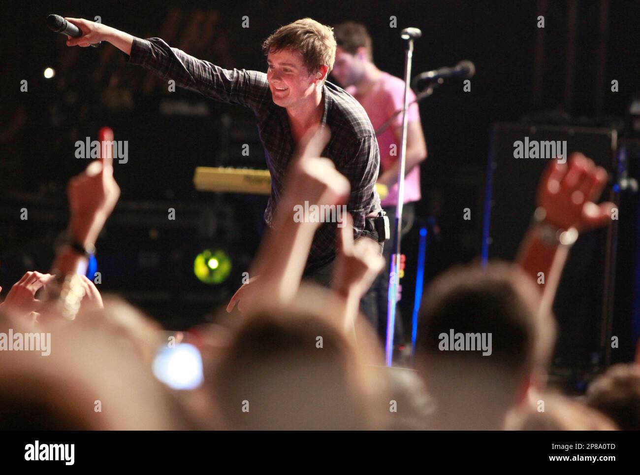 Singer Tom Chaplin of the British rock band Keane, performs at the ...