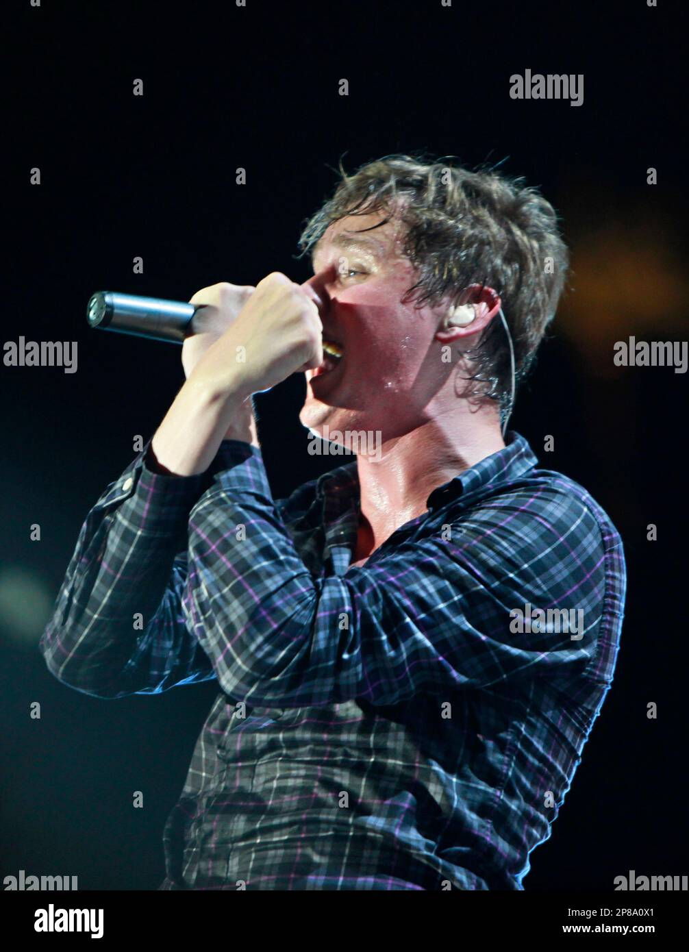 Singer Tom Chaplin of the British rock band Keane, performs at the ...